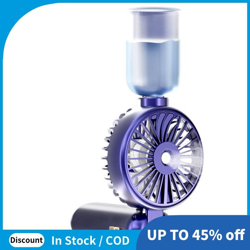 Best Sell 5000MAh Portable Mist Fan with LCD Display USB Mute Wireless ...
