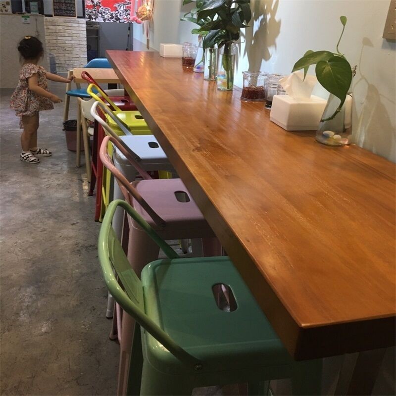 Solid Wood Wall-mounted Shelf Storage Rack, Wall-mounted Computer Desk ...