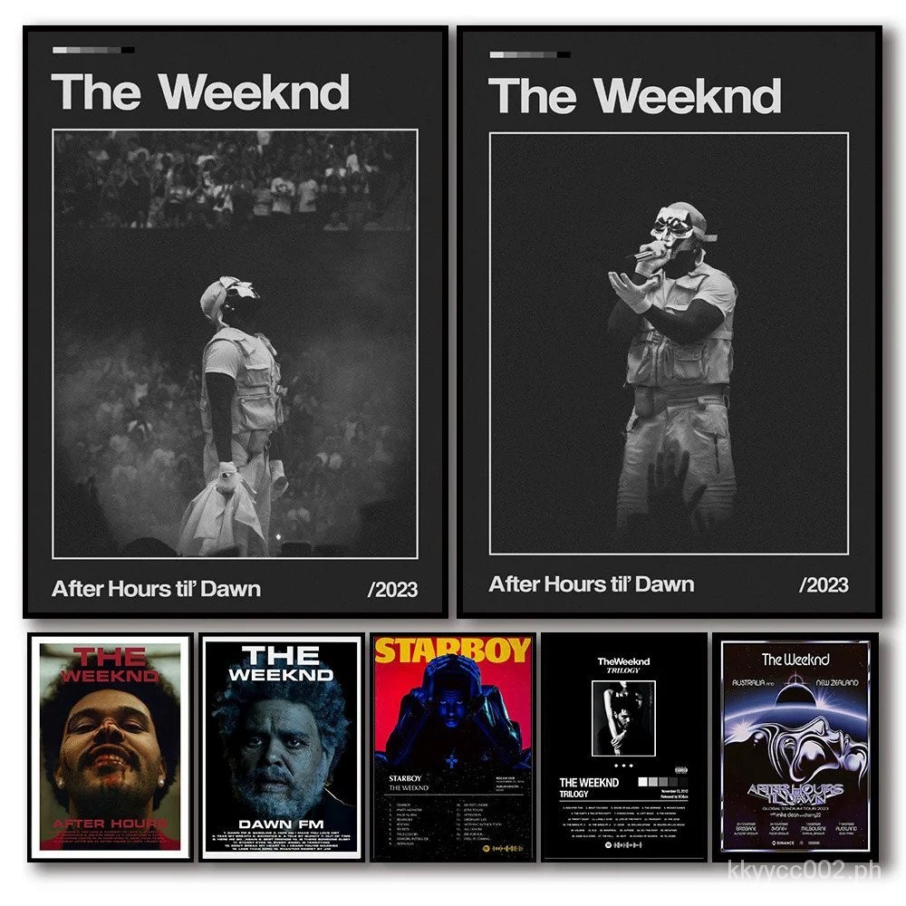 2023 Rapper The Weeknd Mask Poster Set Hip Hop Music Album Starboy ...