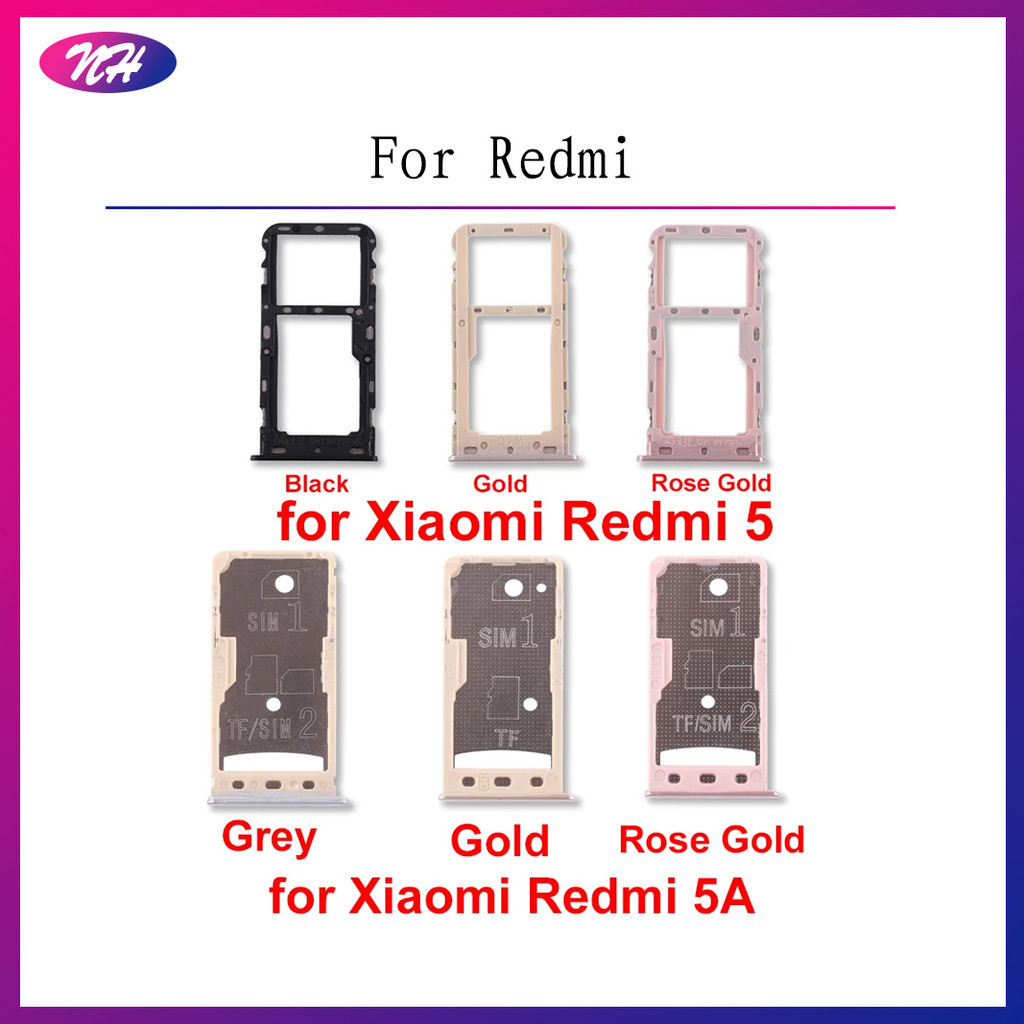 New for Xiaomi Redmi 5\Redmi 5A 2 SIM Card Tray / Micro SD Card Tray ...