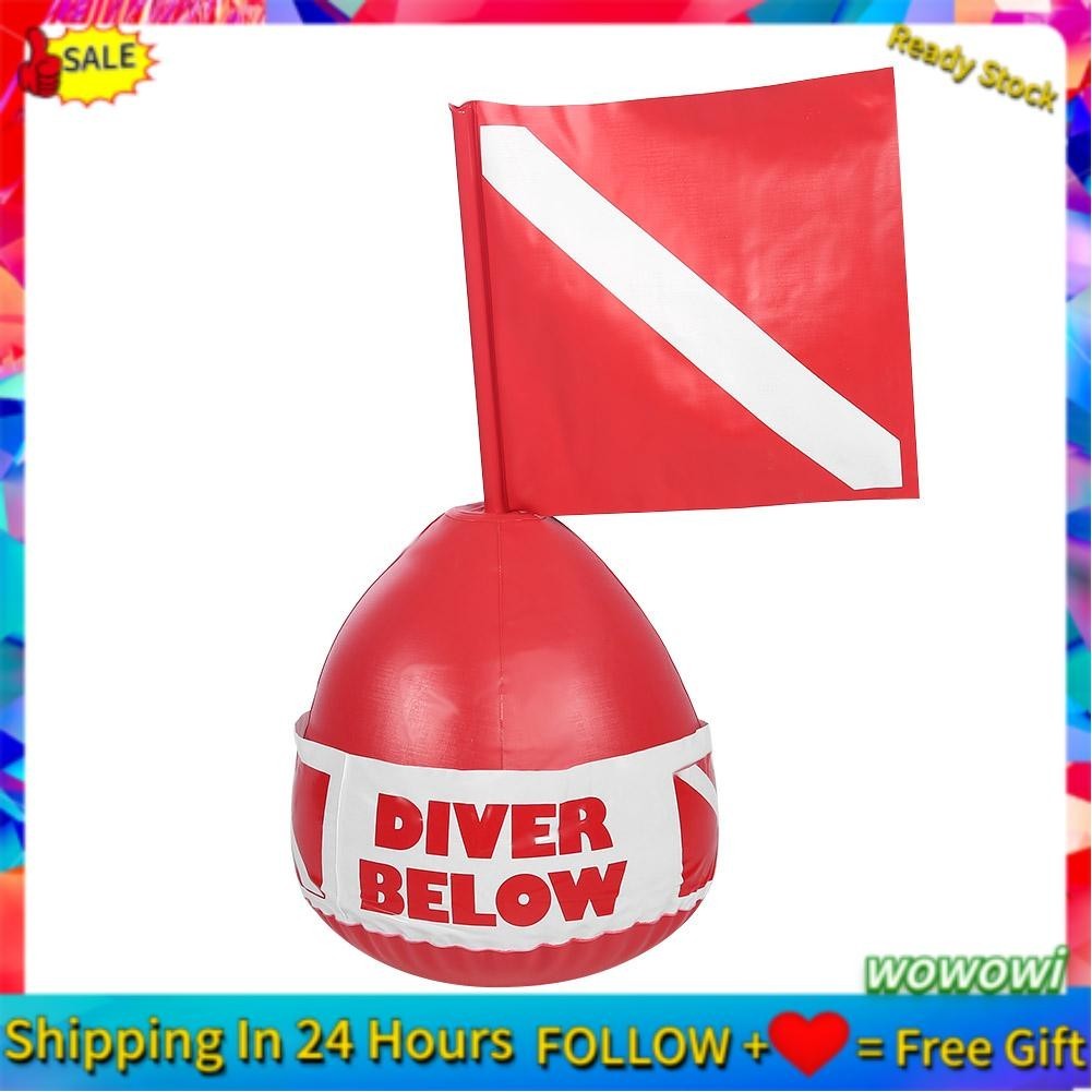 Diving Buoy Ball PVC Surface Marker Inflatable Signal Floater Dive Bouy ...