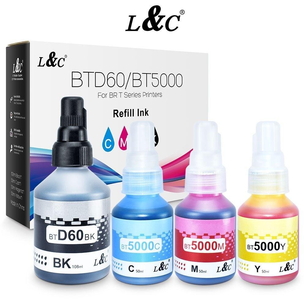 L&C Ink BTD60 108ML BT5000 CMY 50ML Ink For Brother Printer DCP-T720DW ...