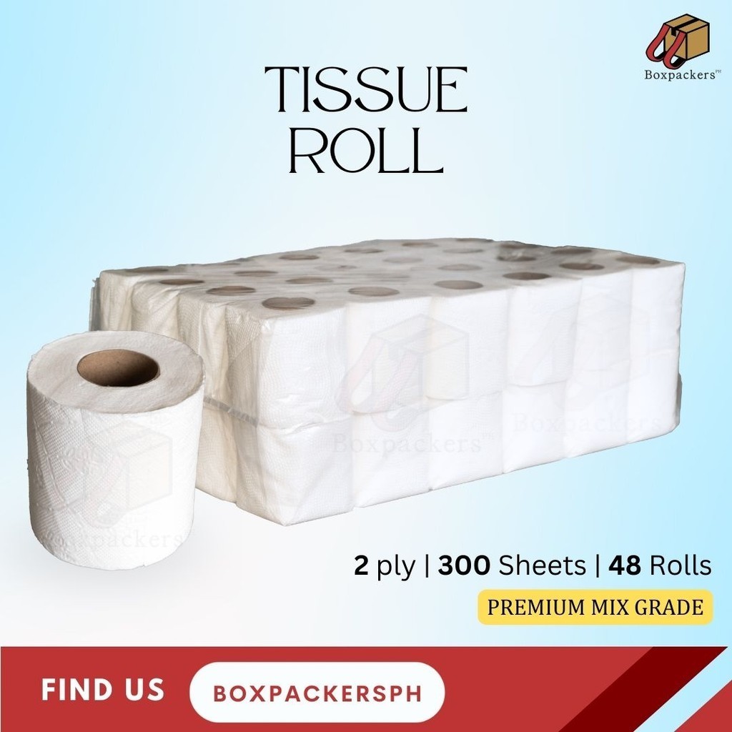 Bathroom Tissue 48 rolls 2 ply 300 sheets PREMIUM MIXED GRADE Toilet ...