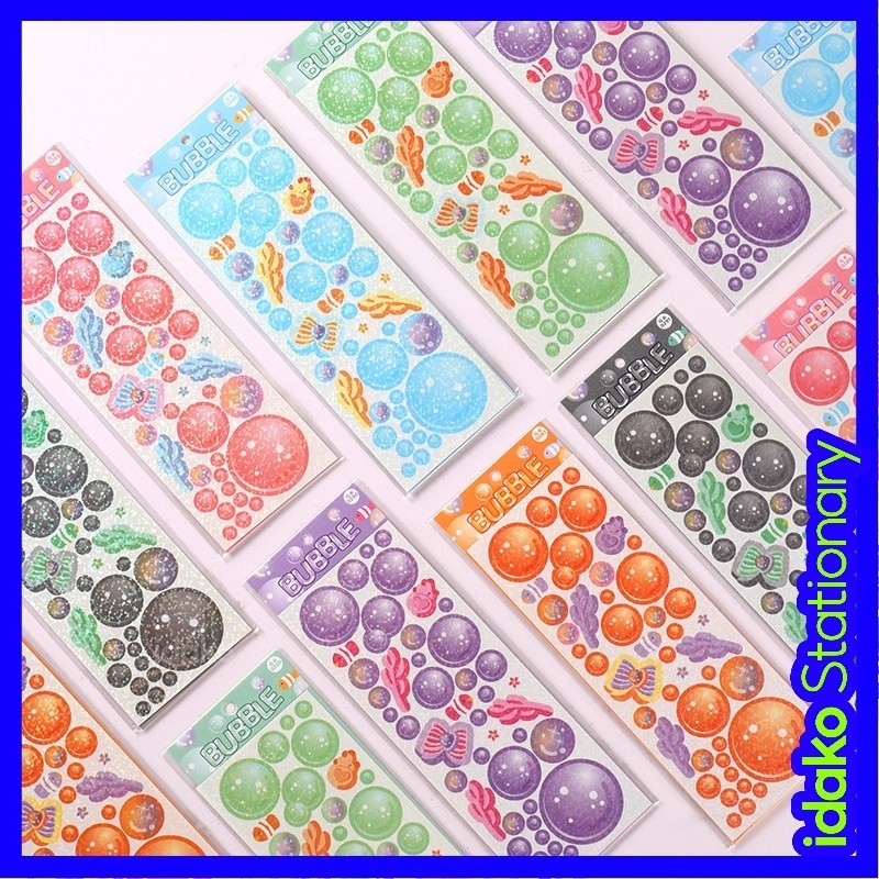 Korea Korea Color Underwater Bubble Coral Cuckoo Card Sticker GK0286 ...
