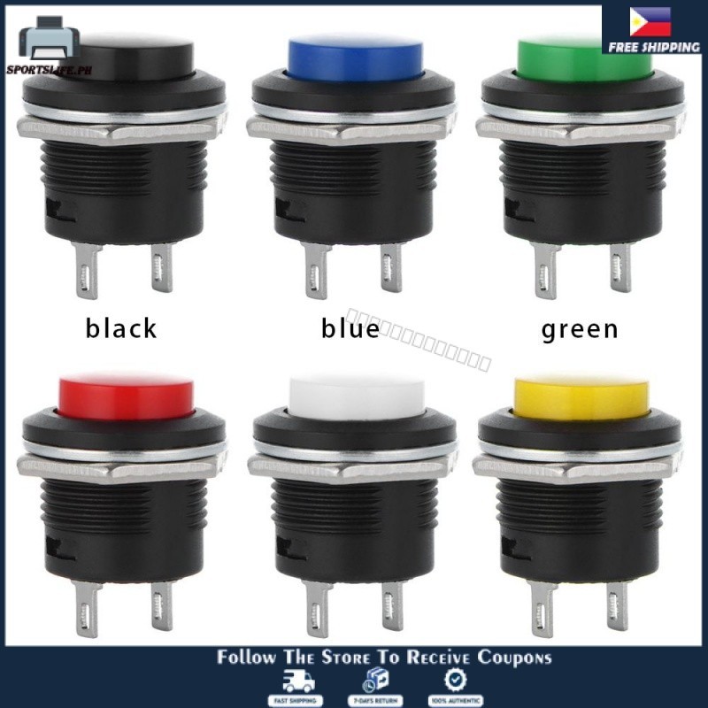 2Pins 6 colors Installed Aperture16mm momentary / horn switch assorted ...