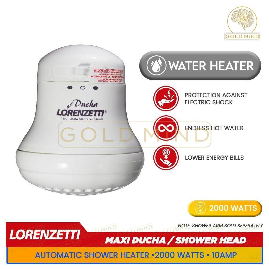 Lorenzetti Maxi Ducha Water Heater Shower Head (2000W/3200W/4400W ...