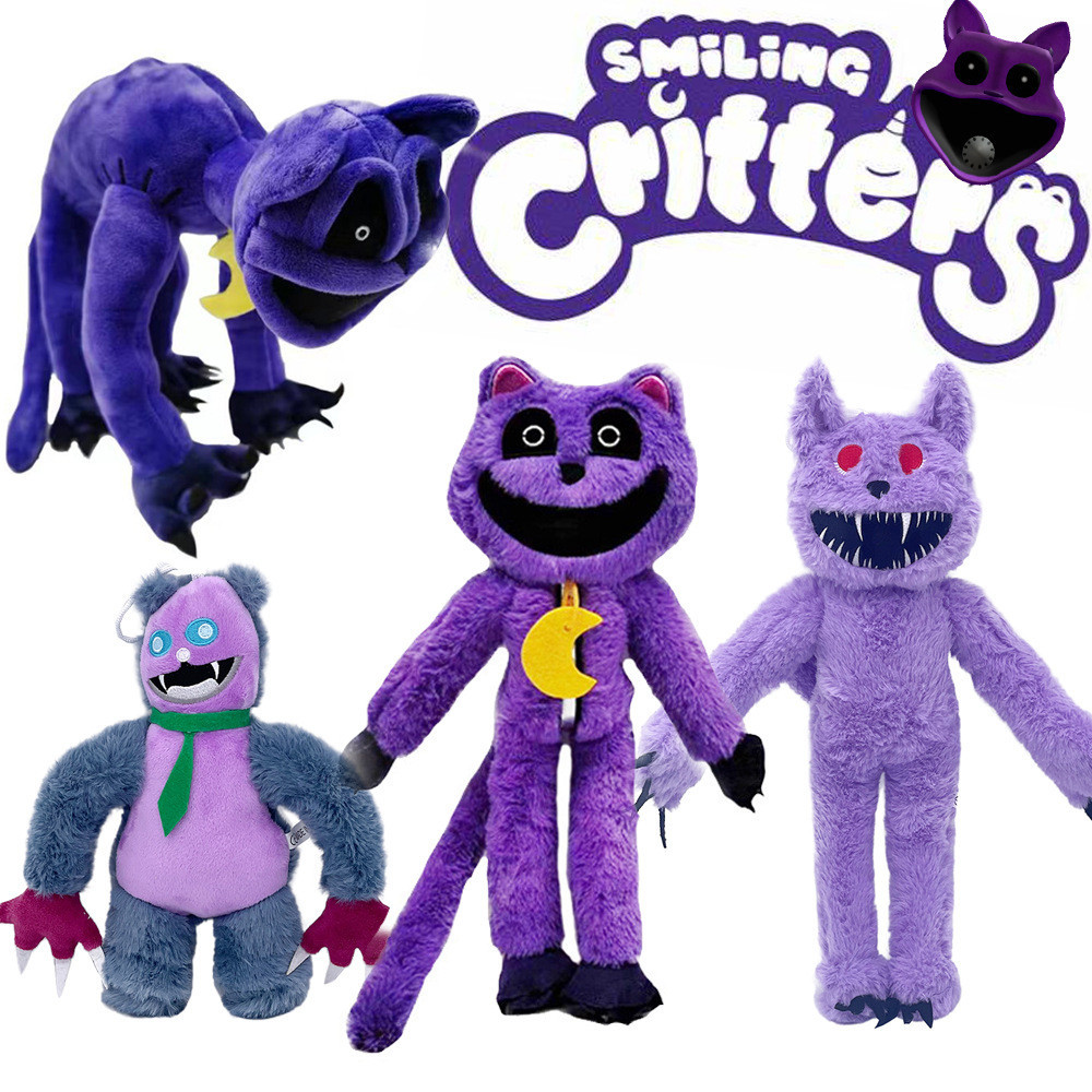 Smiling Critters Purple Cat Monster Plush Animal Toy 40cm/150g | Shopee ...