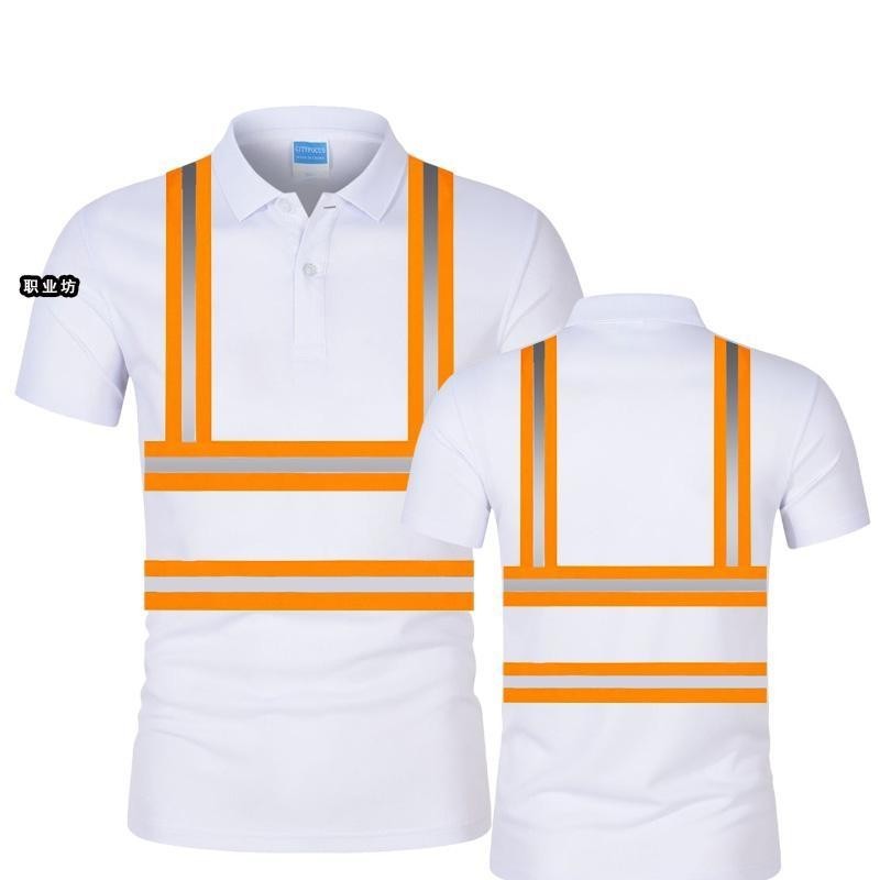 PPE Safety Jacket Uniform Safe Polo Shirt Reflector Short Sleeve Tshirt ...