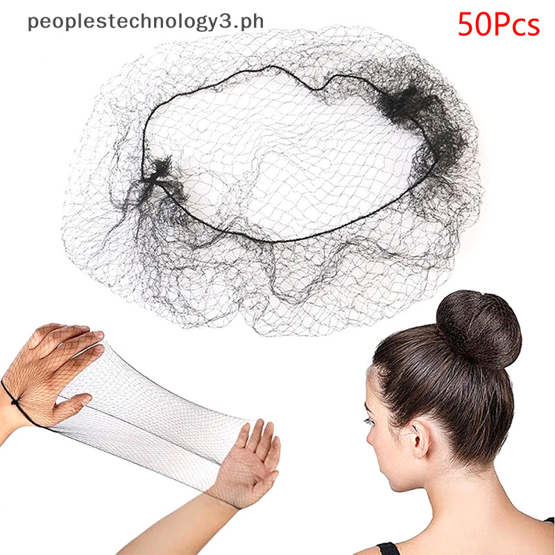 # flower # 50Pcs Hair Net Black Elastic Bundle Hair Invisible Hairnet ...