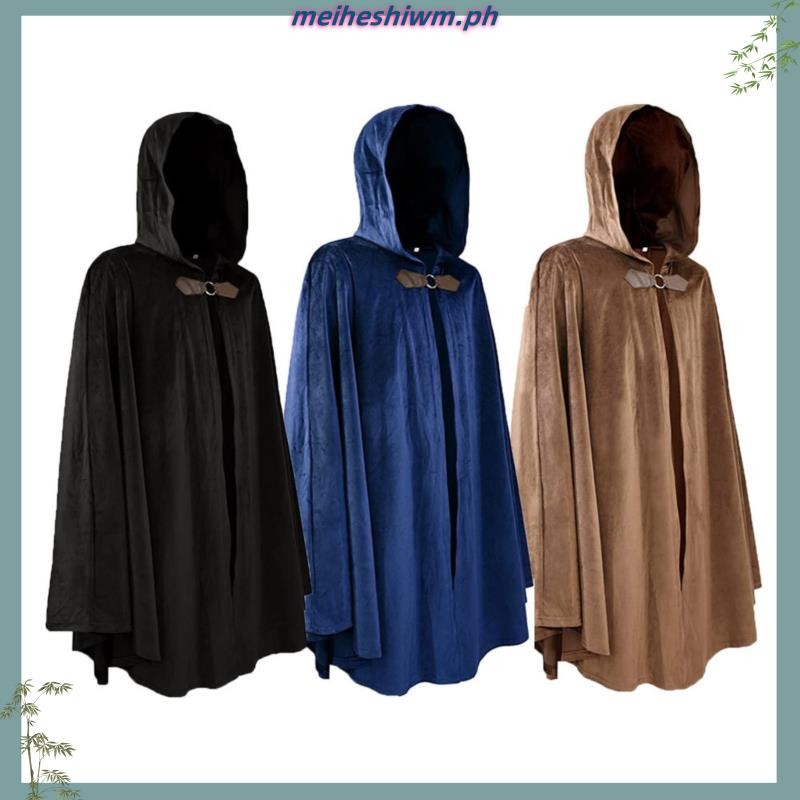 Medieval Renaissance Costume, Hooded Cape for Men Women, Knight Cloak ...