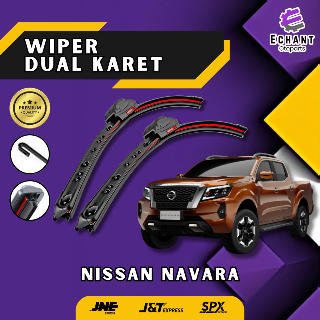 Nissan Navara Car Wiper Model 2 Rubber 1 Set (2Pcs) Left Right | Shopee ...