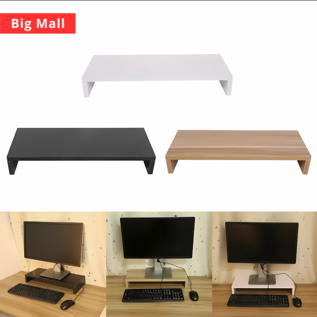 KAYU Long MONITOR STAND / WOODEN MONITOR TABLE / LAPTOP COMPUTER TABLE ...