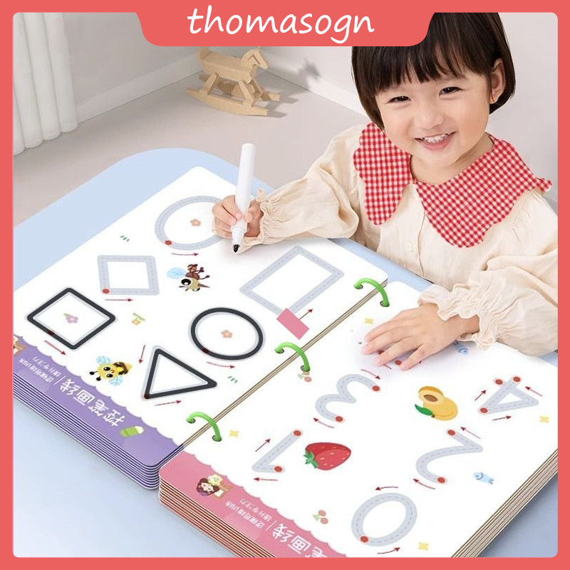 136 Pages Kids Magic Tracing Workbook with Erasable Pen Control ...