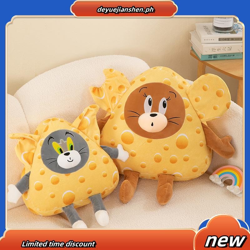 Ready Stock 60CM Cat and Mouse Plush Toy Cheese Talking Tom Cat Doll ...
