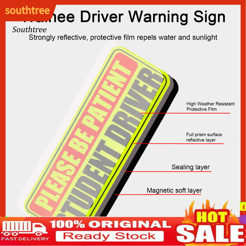 SOU_ Reflective Car Sticker Highly Visible Car Magnet Reflective New ...