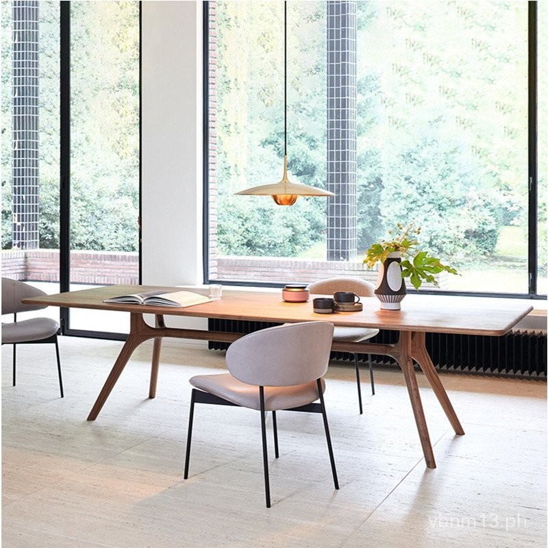 Nordic Solid Wood Simple Dining Table Creative Designer Meeting Table ...