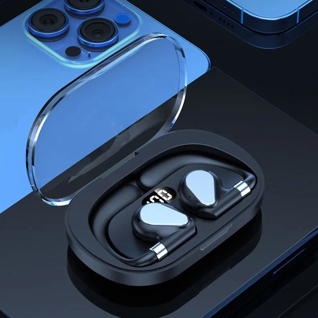Wireless Earbuds Built-in Noise Canceling Mic Ear Buds Hanging Ear ...