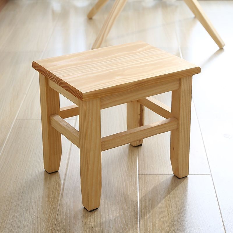 Pine Stool Solid Wood Small Stool Small Square Stool Wooden Bench Shoe ...