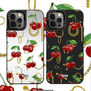 CASETiFY X Cherry chain PC Sliver Black Mirror Hard iPhone Case For ...