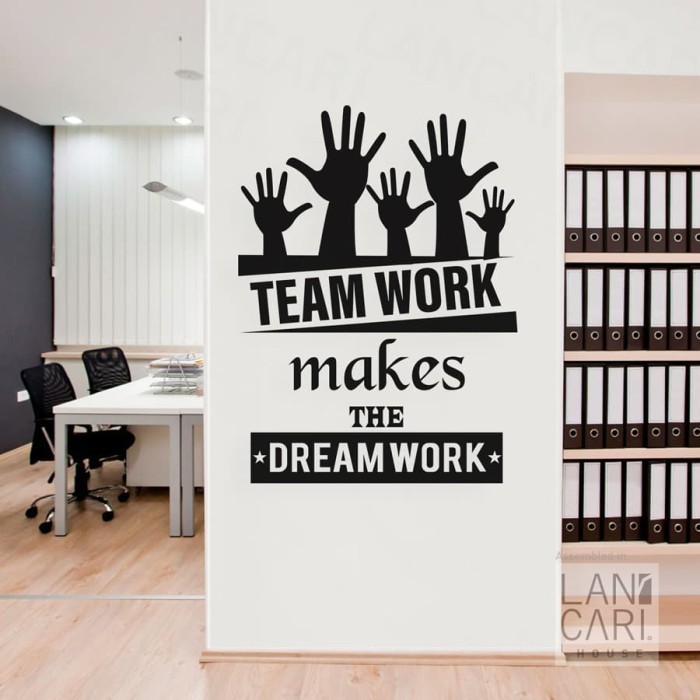Sticker Cutting Decal Team Work Unique Office Glass Wall Sticker ...