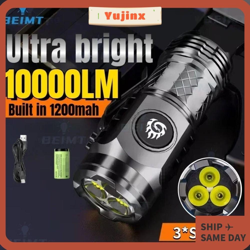 YUJINX Thumb Flashlight, 5 Gear ABS Mini Flashlight, Front Lighting ...