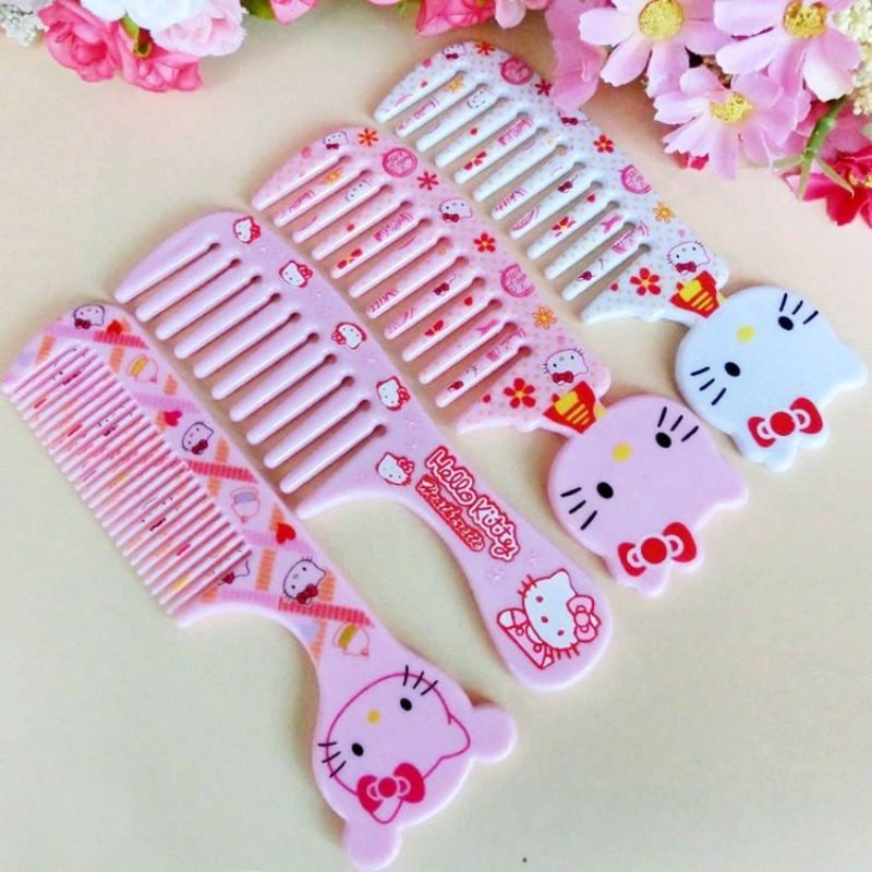 hello kitty comb for kid 14 cm long 4 design good for kid to use ...