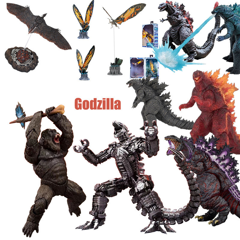 NECA Godzilla Figure Mothra Rodan Mecha Godzilla SHM King Kong Burning ...