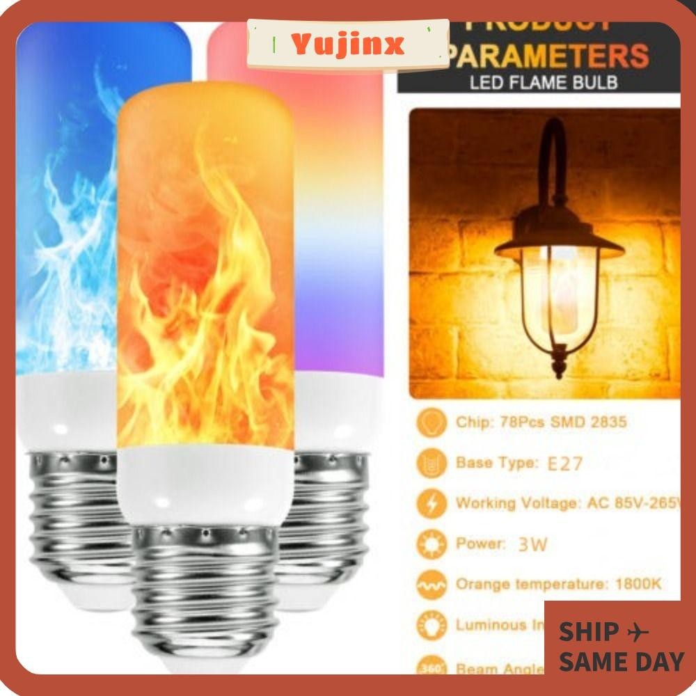 YUJINX LED Fire Flame Bulb Decoration Flicker Dynamic Fire Effect for ...