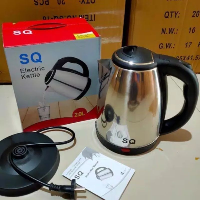 Electric Kettle 2 Liter Stainless Hot Water Heater Kettle | Shopee ...