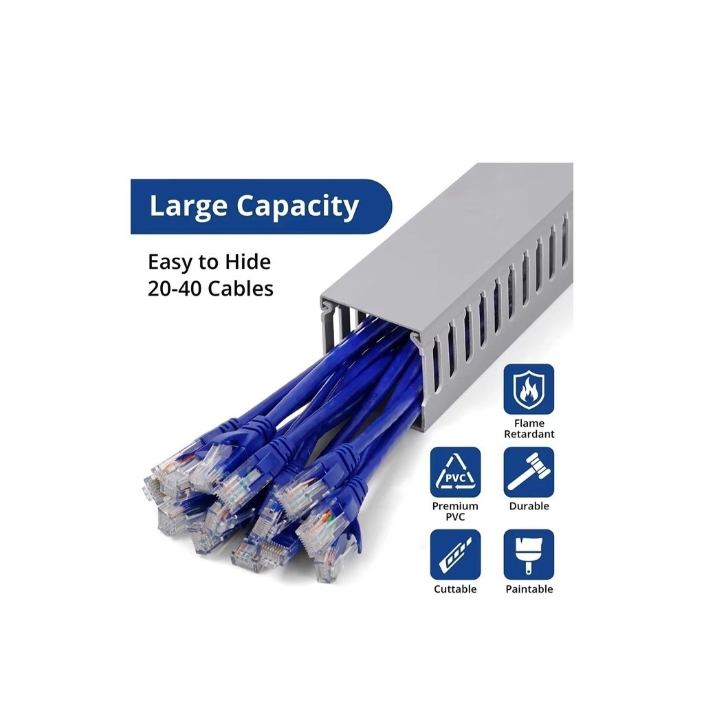 PVC Cable Tray Duct Slotted PVC cable trunking Wire Duct Cable ...