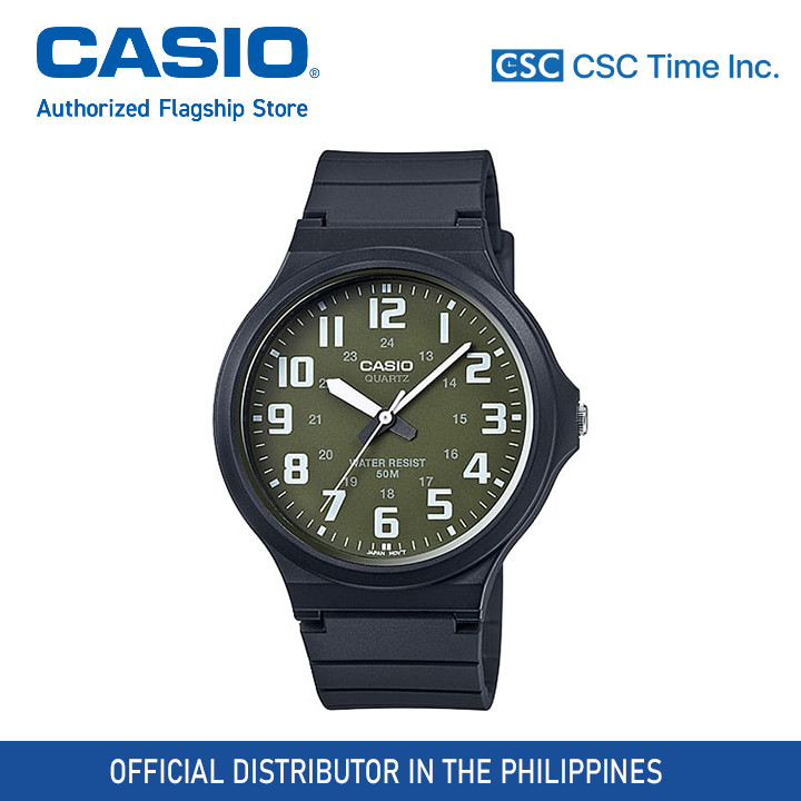 Casio (MW-240B-3BVDF) Black Resin Strap 50 Meter Quartz Watch | Shopee Philippines