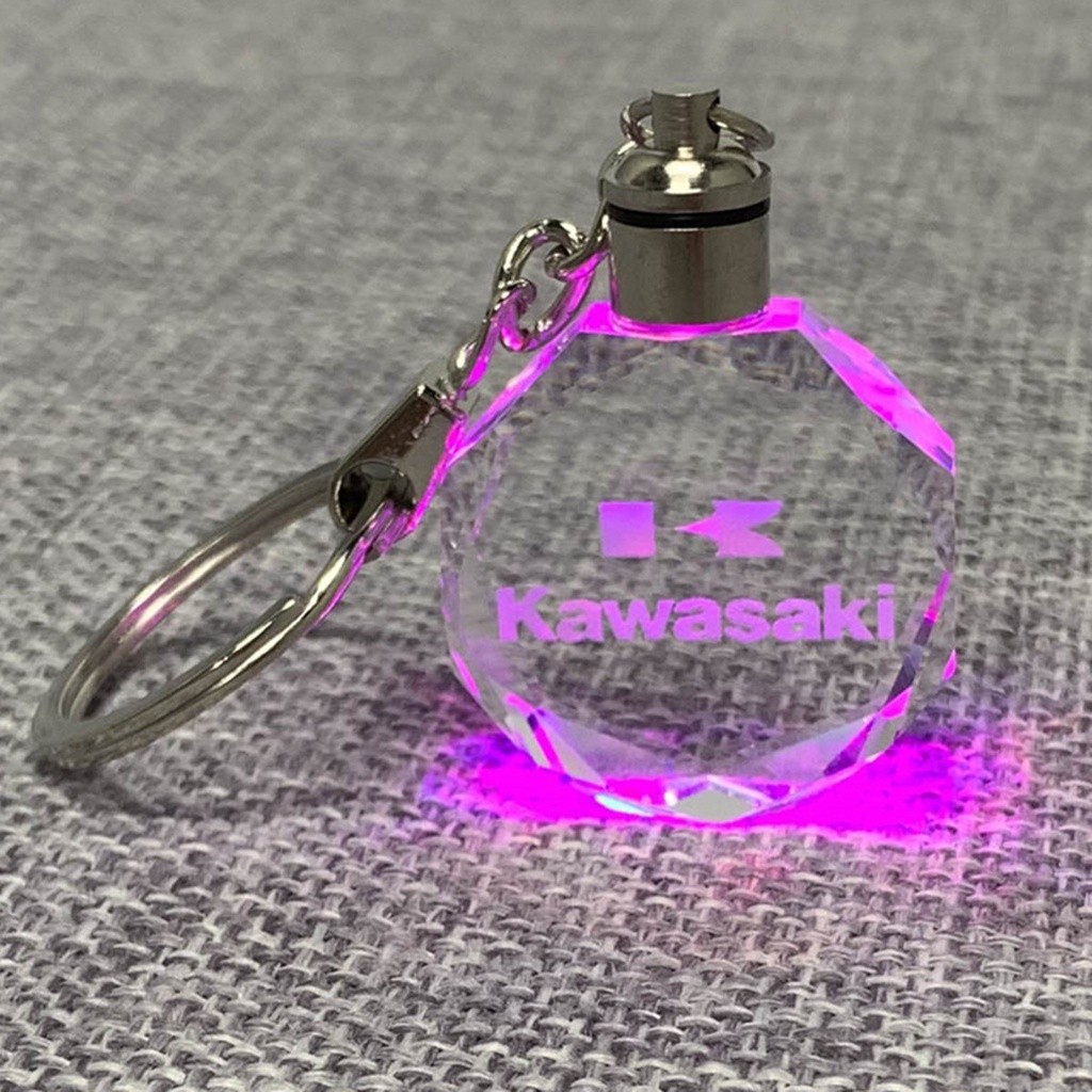 Motorcycle Keychain LED Lights K9 Crystal Colors Polygon Transparent ...