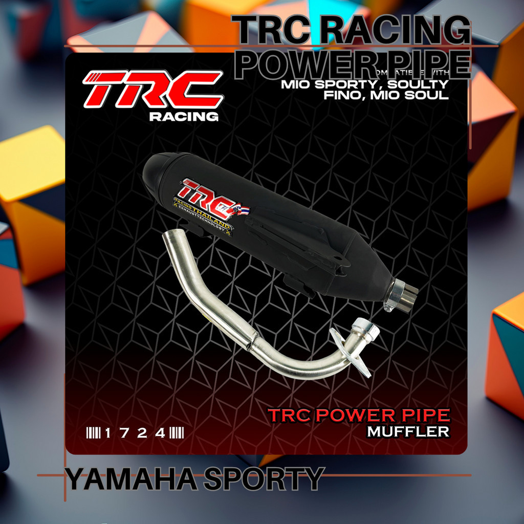 Trc racing power pipe for yamaha mio sporty, soulty , fino , soul moto ...