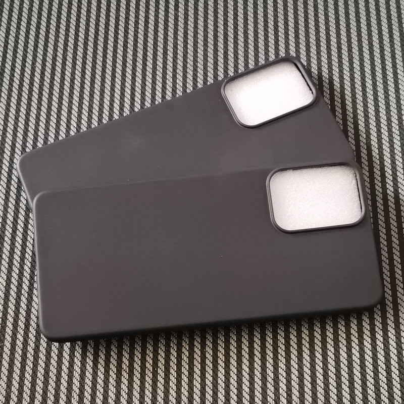 Matte TPU Case For Motorola Moto G04 Black Solid Color Soft Shockproof ...