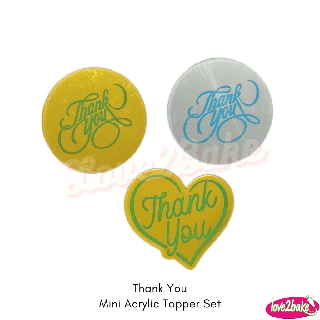 Thank You Mini Acrylic Topper Set (3pcs) | Shopee Philippines