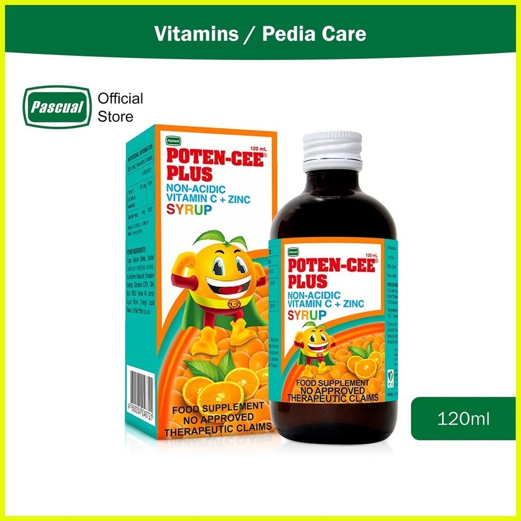 ♀ Poten-Cee Plus Non-Acidic Vitamin C + Zinc Syrup 120ml | Shopee ...