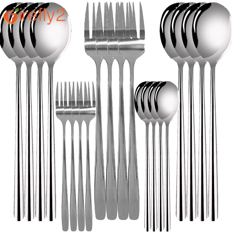 12pcs Korean Cutlery- Stainless Spoon &Fork - Smooth, Shinny - Table ...