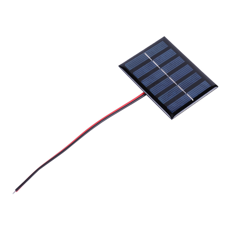 1/2 Pcs Solar Panel 1W 3V 100MA Solar Cell with Cable for 2-3V Battery ...
