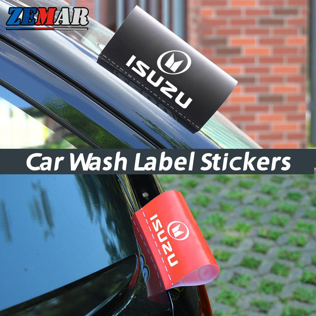 Isuzu Car Logo Wash Label Style Sticker Car Trunk Decoration Stickers ...