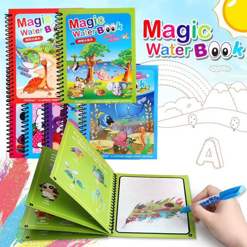 Magic Water Book FREE Water Markers - Children's Educational Learning ...