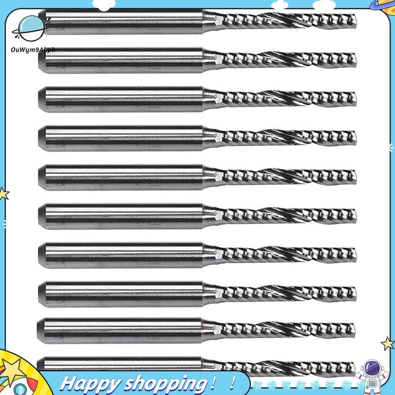 【ouwym9al】10 PCS 2mm X 15mm Carbide Single Flute End Mill Router Bit ...