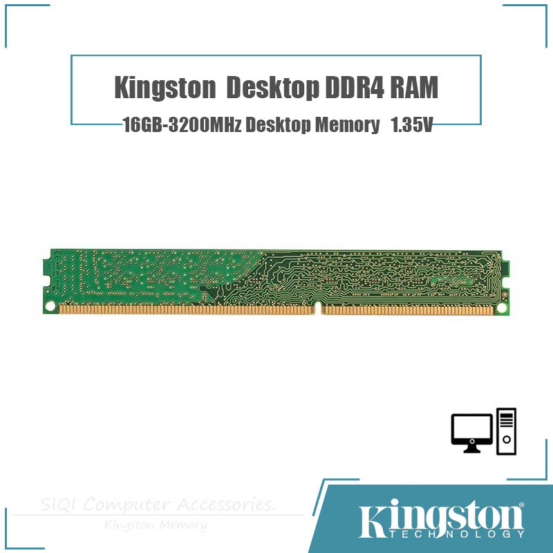 Kingston 16GB Desktop RAM DDR4 16GB 3200MHZ DIMM Memory for PC Stable ...