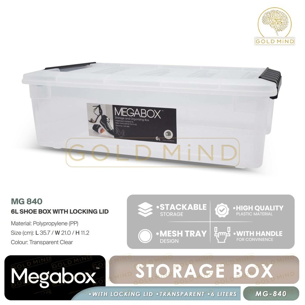 Megabox Shoe Organizing Box (6 LITERS) | Shopee Philippines