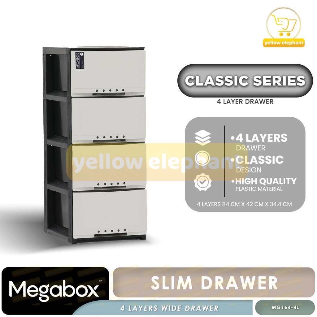 Megabox MG-164 (4 Layers Slim Drawer Boho Series ) | Shopee Philippines
