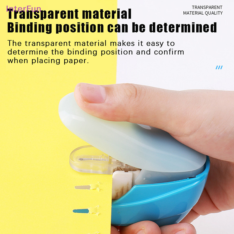 [InterFun] Mini No Nails Easy Effortless Stapler Book Stapling Stapler ...