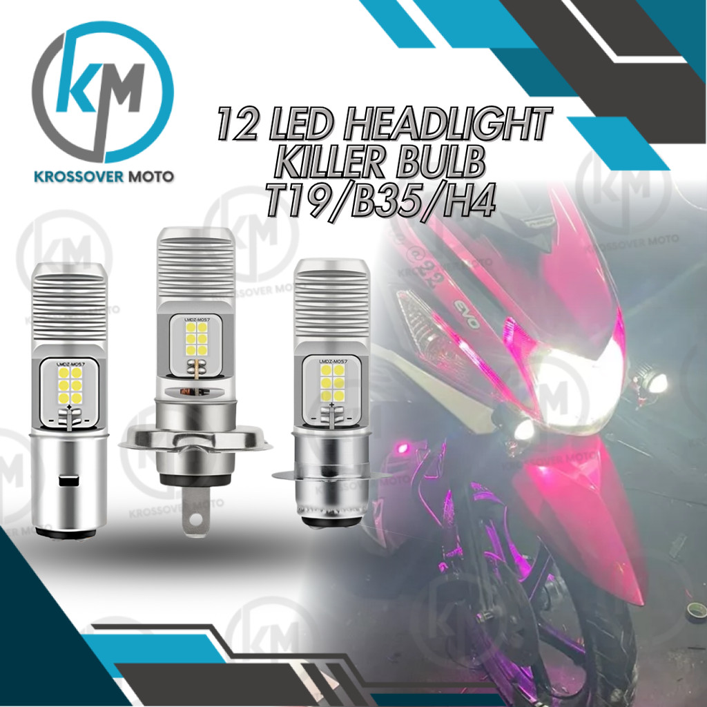 T19 / H4 / B35 MOTORCYCLE 12 LED MDL KILLER BULB [KM] | Shopee Philippines