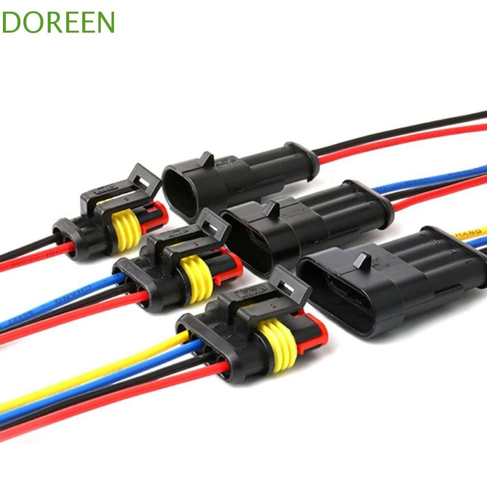 Automotive Wire Plugs 6Pcs 3 Pin Waterproof Connector Set | Male Female ...