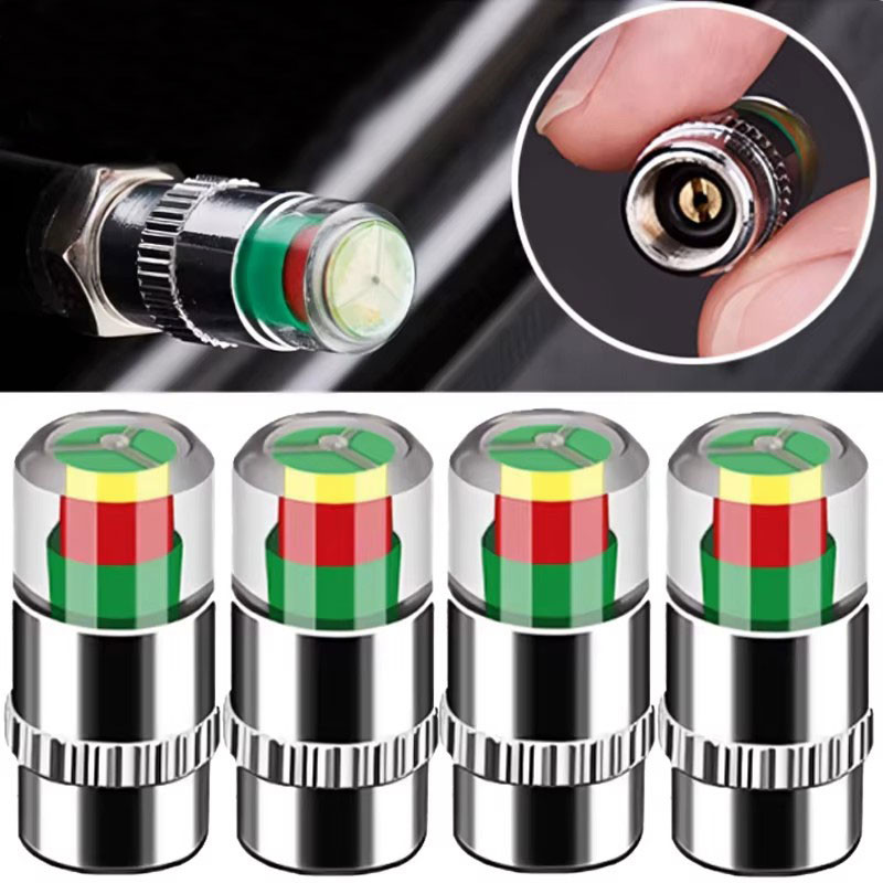 4pcs Car Tire Pressure Indicator Tire Pressure Gauge Indicator Alert ...
