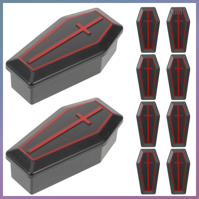 10 Pcs Toy Coffin Favor Boxes Ghost Decorations Skeleton Prank Props ...