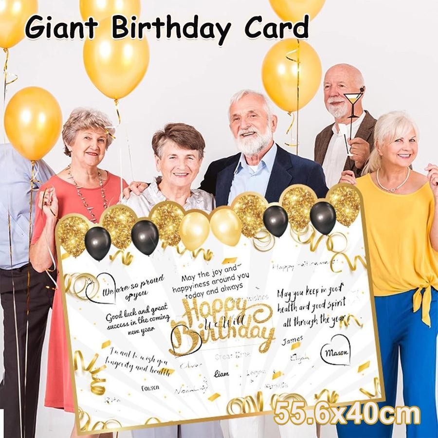 Giant Birthday Card 21x15in Big Happy Birthday Party Signs Big Happy ...